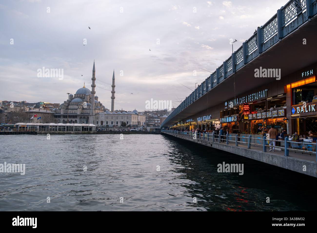 03.13.2025, Istanbul Scenic Waterfront View of Galata Bridge with ...