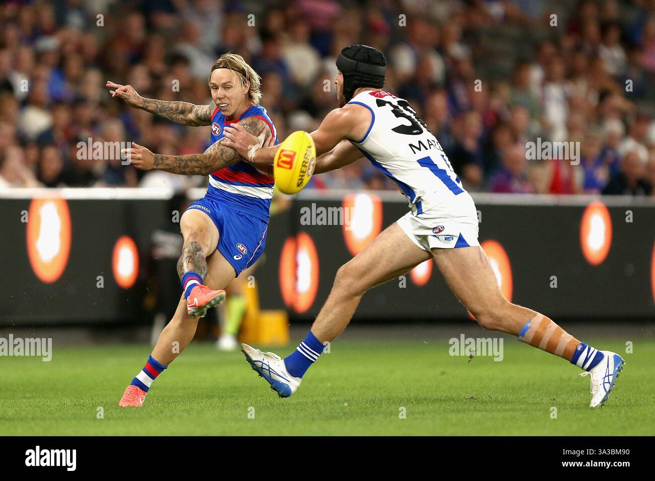 Melbourne, Australia. 15th Mar, 2025. James Harmes of the Bulldogs ...