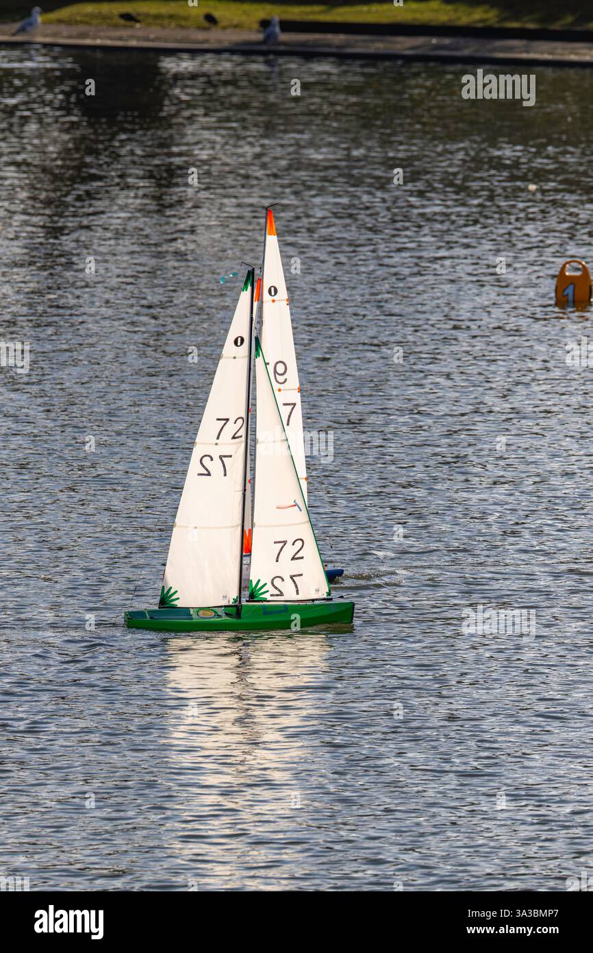 International One Metre class yacht racing Portishead lake grounds ...