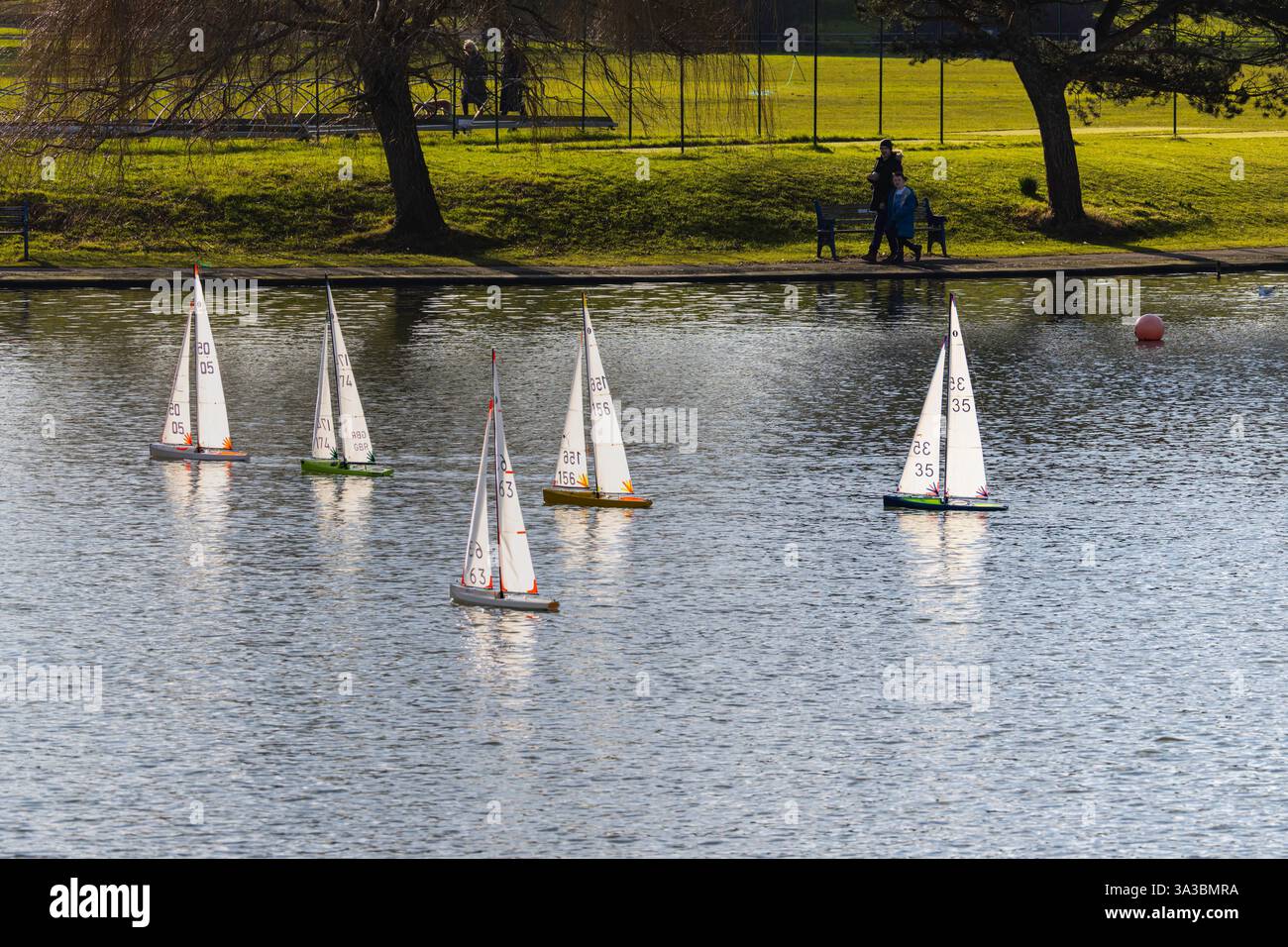 International One Metre class yacht racing Portishead lake grounds ...