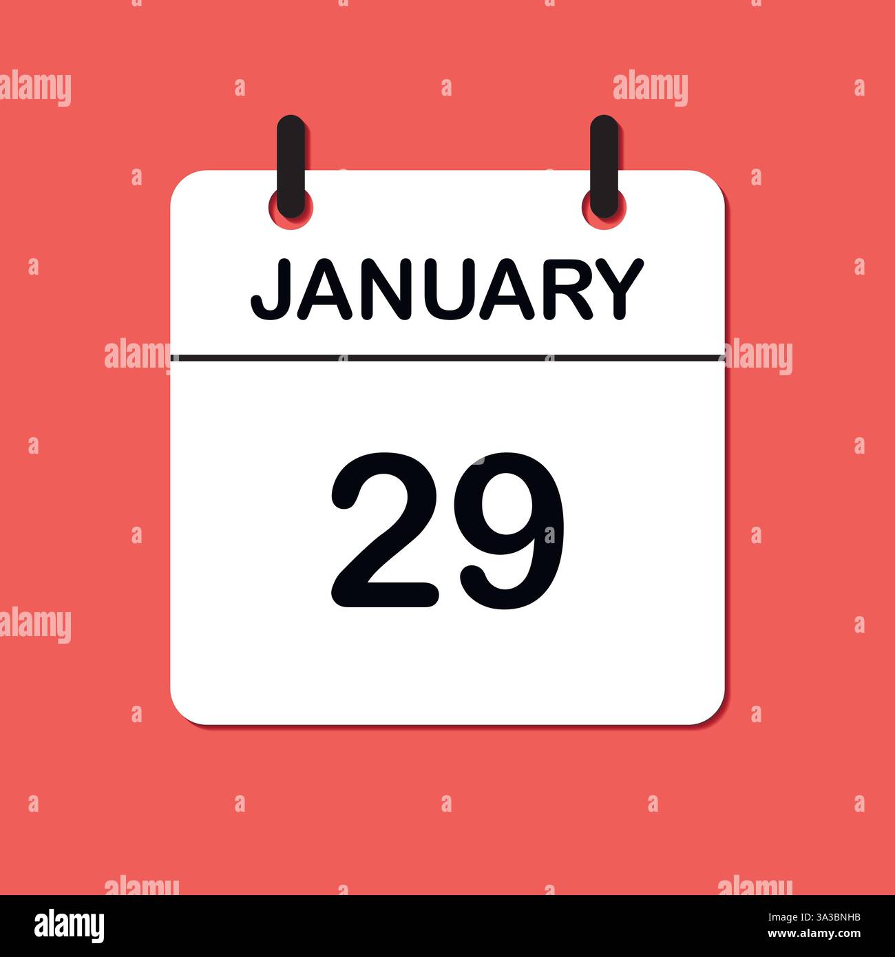 January 29. Daily Calendar icon for design. Simple design for business ...