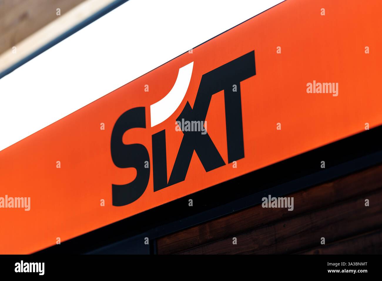 10 March 2025, Bavaria, Memmingen: The logo and lettering of Sixt SE ...