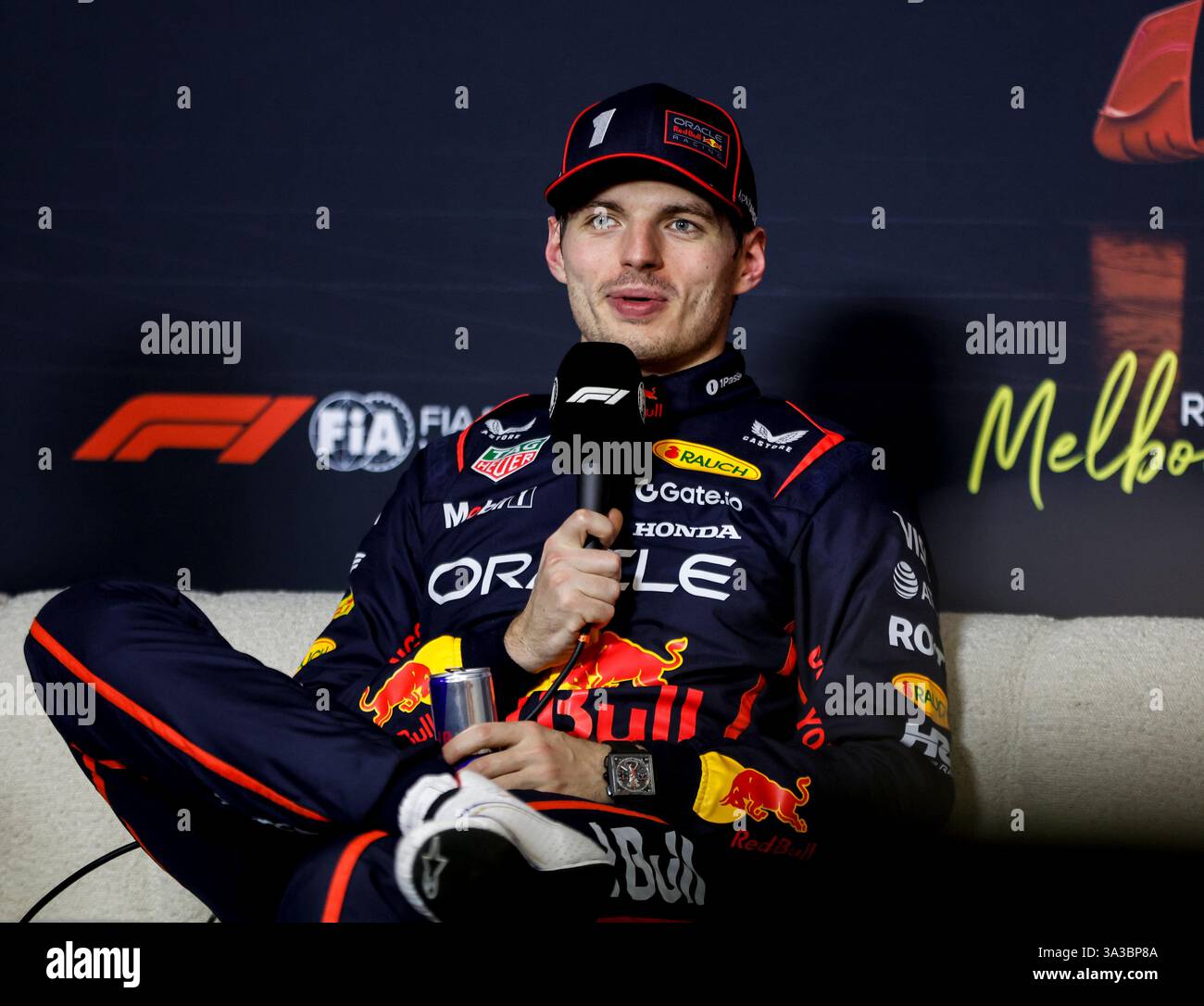 Melbourne, Australia. 15th Mar, 2025. Red Bull's driver Max Verstappen of the Netherlands ...