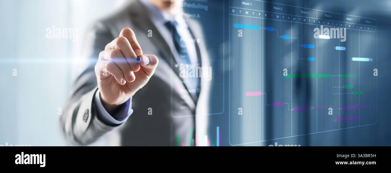 Project management. Chart for plan tasks and progress. Planning ...