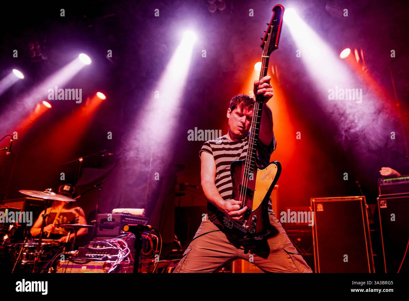 Liverpool, UK. 14th Mar, 2025. Mark Hamilton of Northern Irish band Ash ...