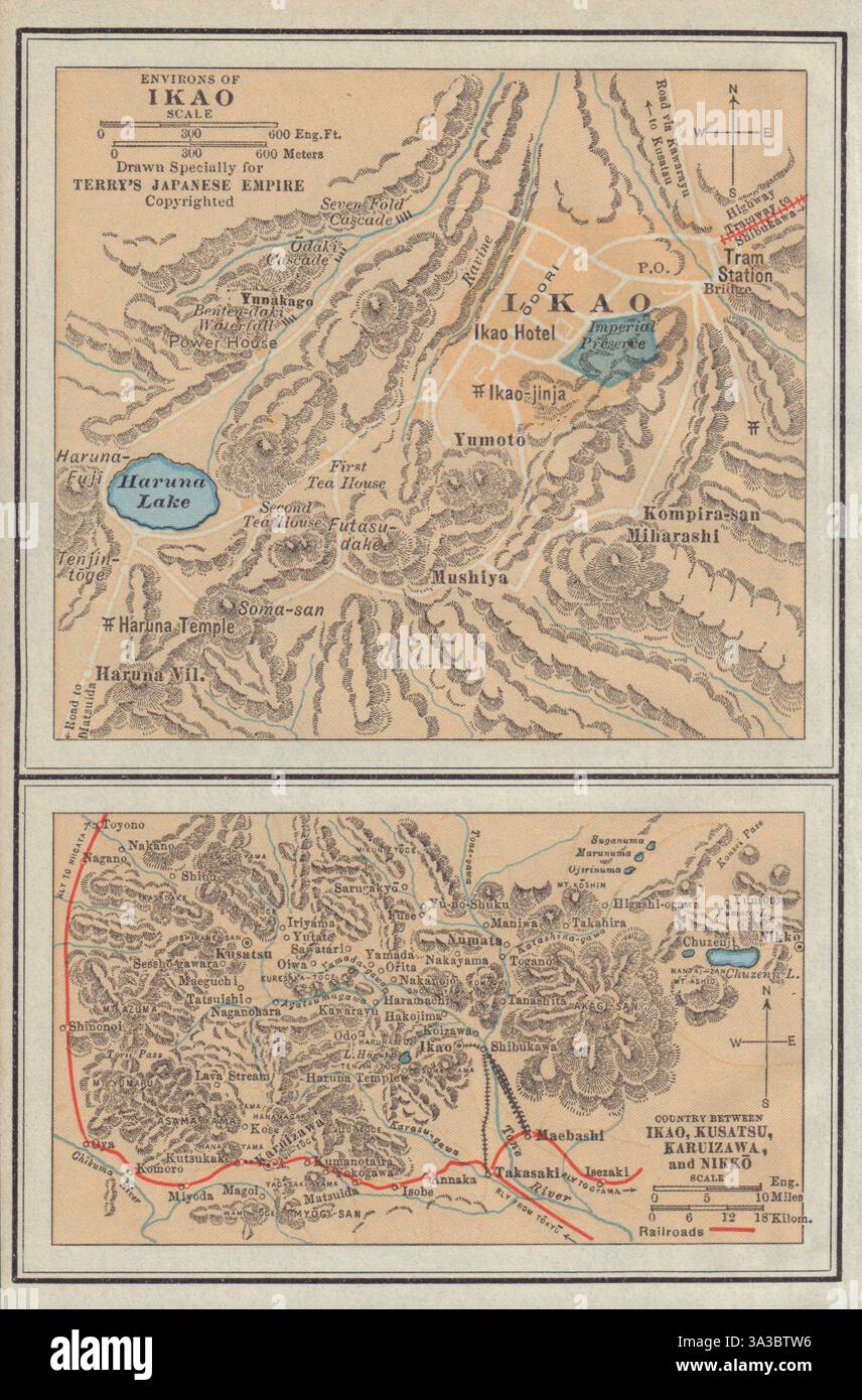 Ikao environs. Country between Ikao, Kusatsu, Karuizawa & Nikko. Japan ...