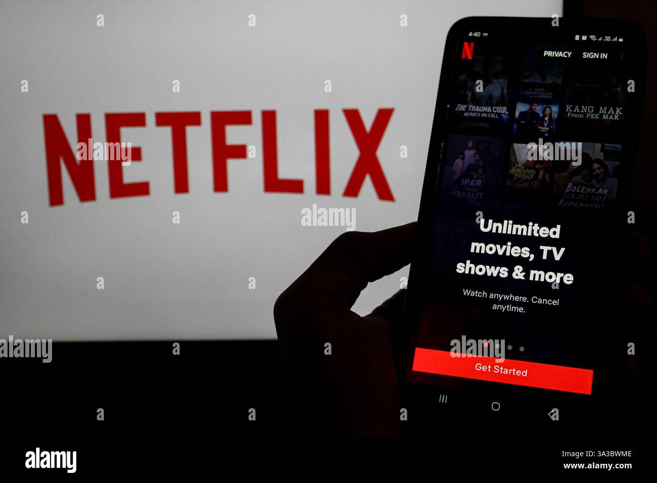 March 15, 2025, Bandung, West Java, Indonesia: In this photo illustration, the Netflix Logo ...