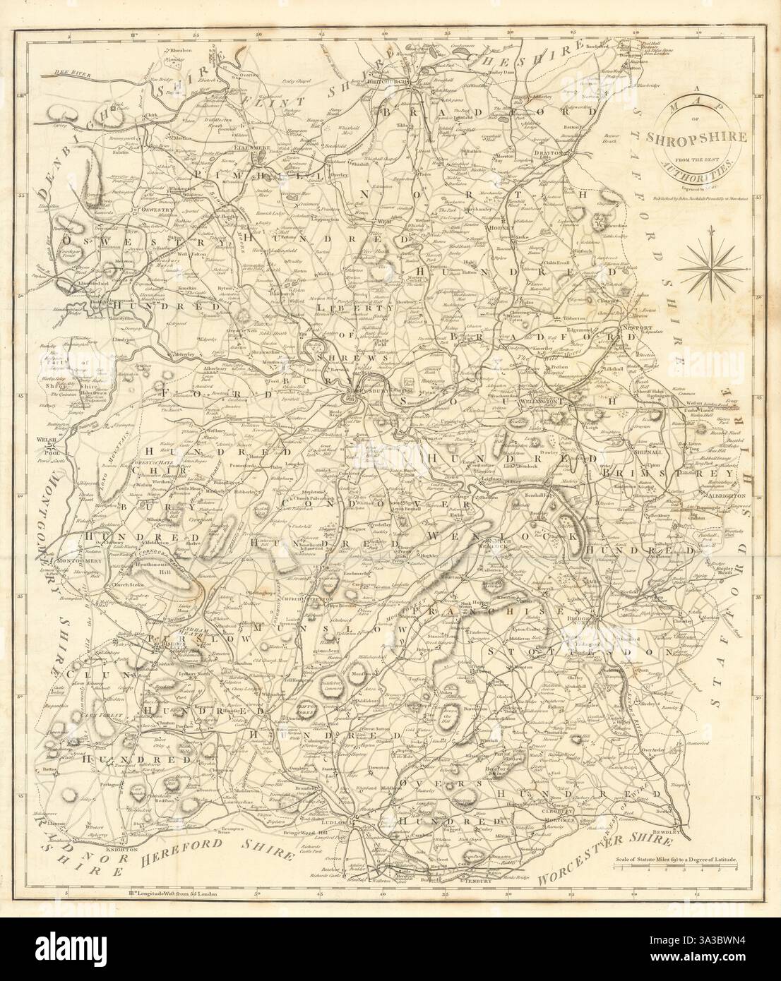 "A map of Shropshire from the best authorities". County map. CARY 1805 ...