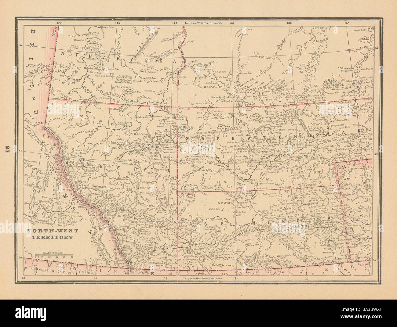 North West Territory, Canada. Athabasca Saskatchewan Assiniboia. CRAM ...