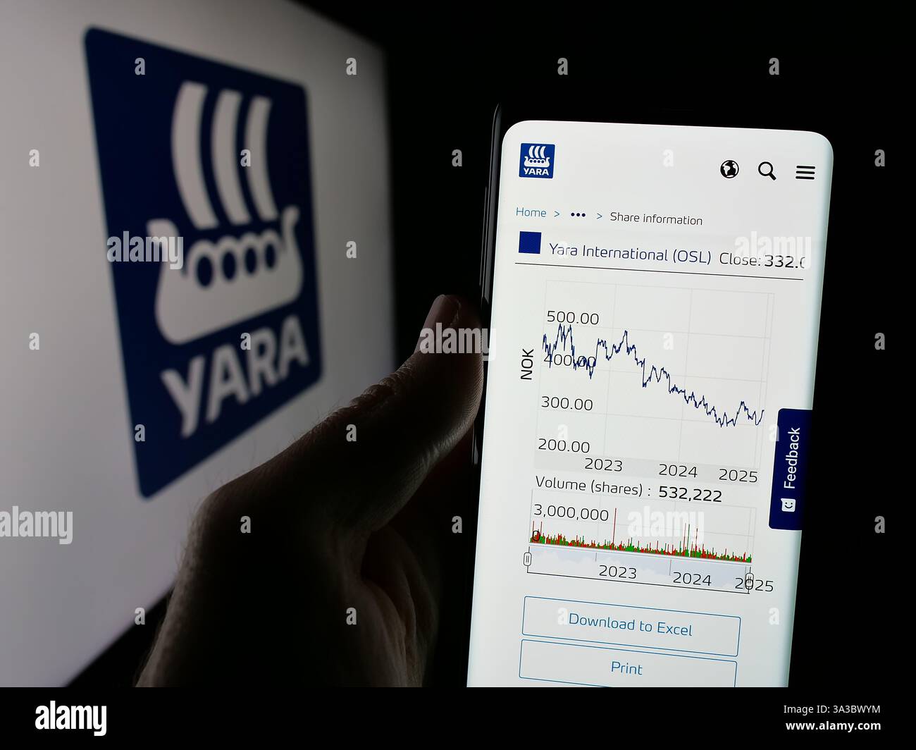 Germany. 23rd Jan, 2025. In this photo illustration, a cellphone with the website of Norwegian ...