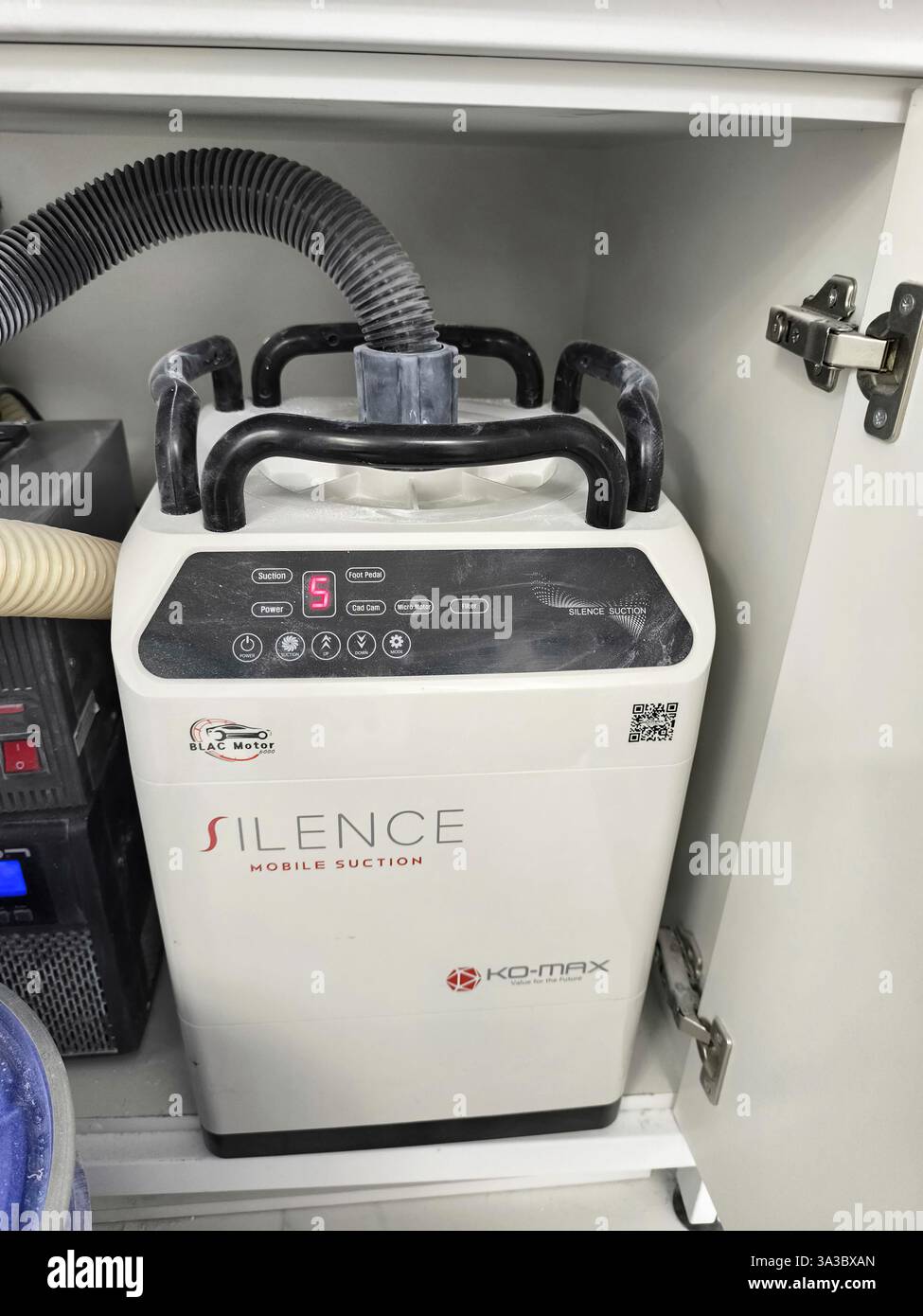 Silent mobile suction device in cabinet for efficient dust collection ...