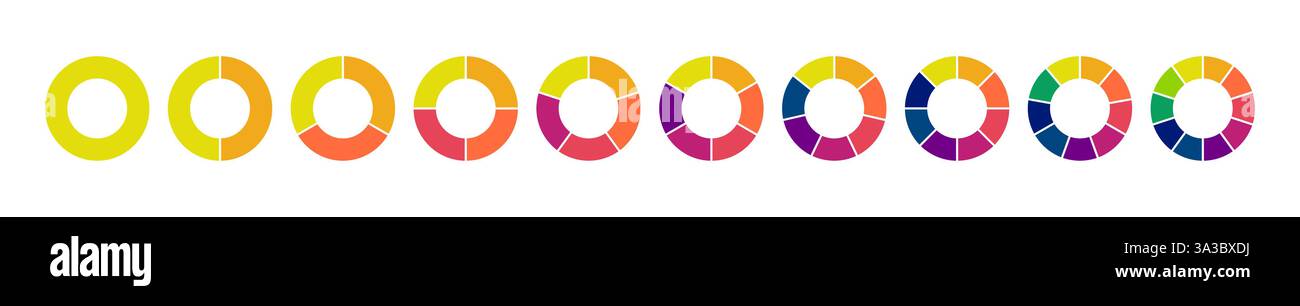 Color wheel 3 parts hi-res stock photography and images - Alamy