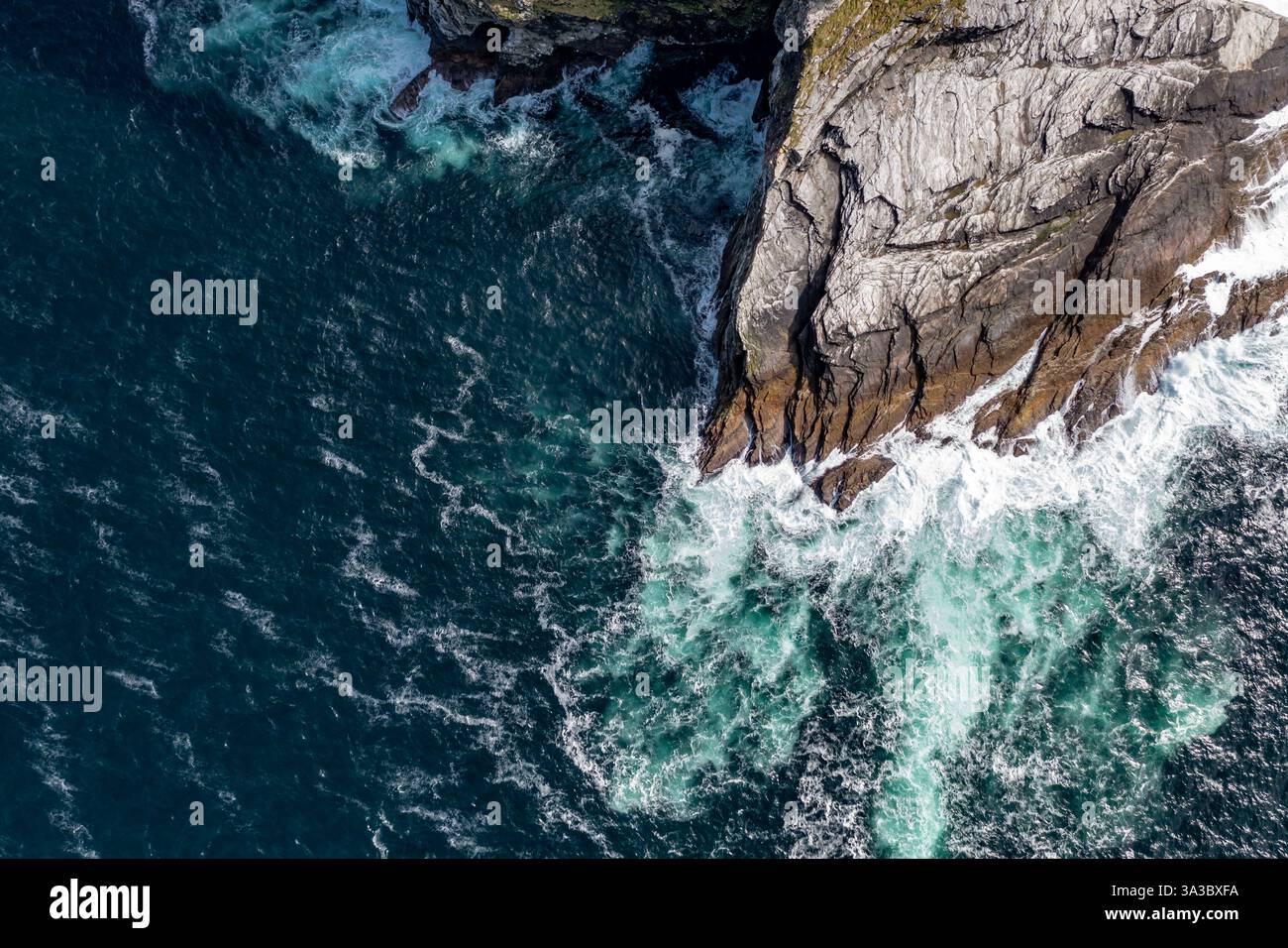 Aerial view of the cliffs of Horn Head at the wild atlantic way in ...