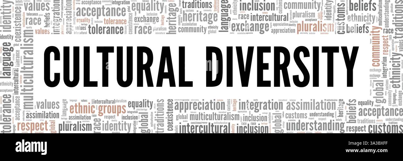 Cultural Diversity word cloud conceptual design isolated on white ...