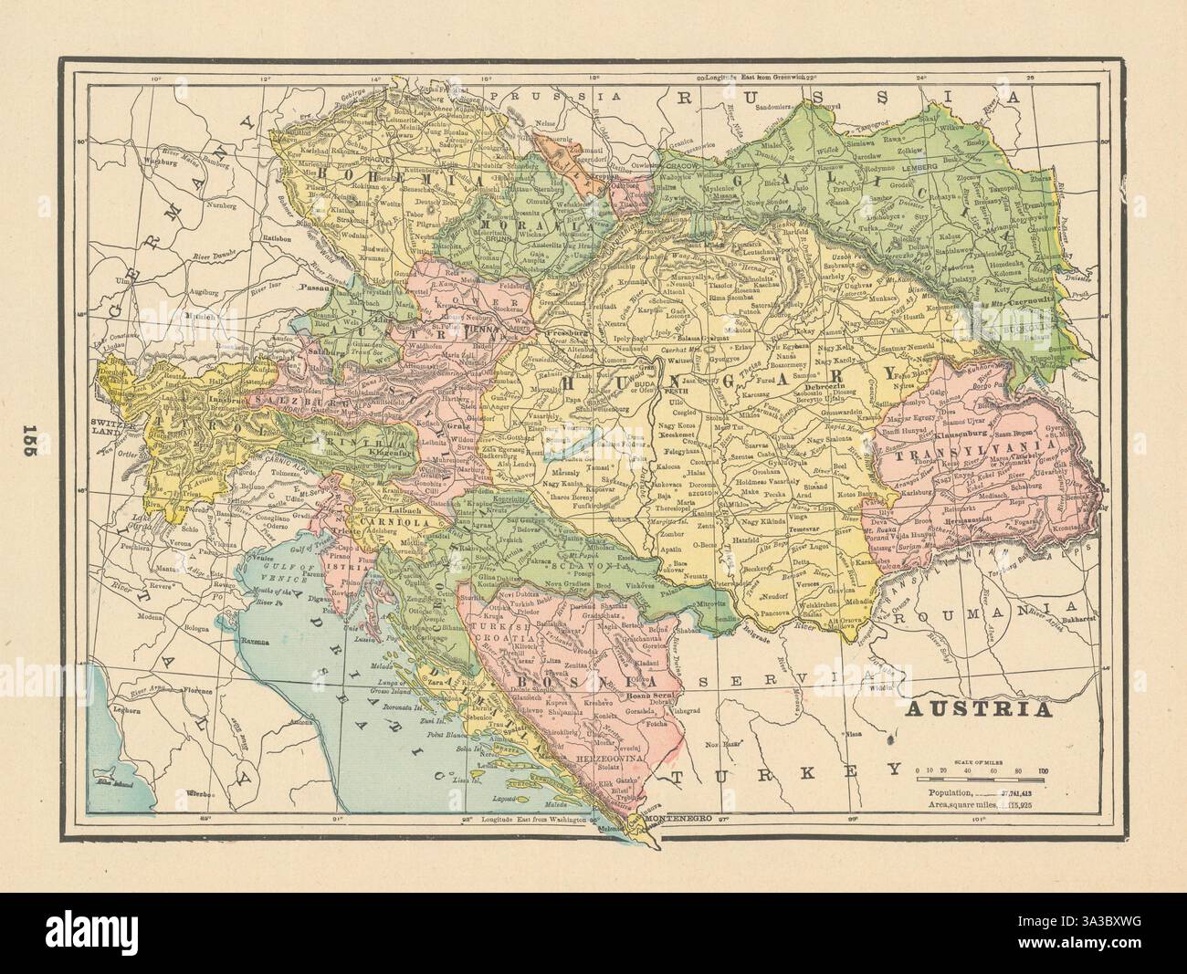 Austrian Empire. Hungary Transylvania Galicia Bohemia Moravia. CRAM ...