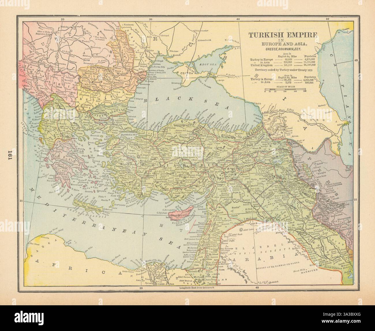 Turkish/Ottoman Empire In Europe and Asia. Turkey Balkans. CRAM 1894 ...