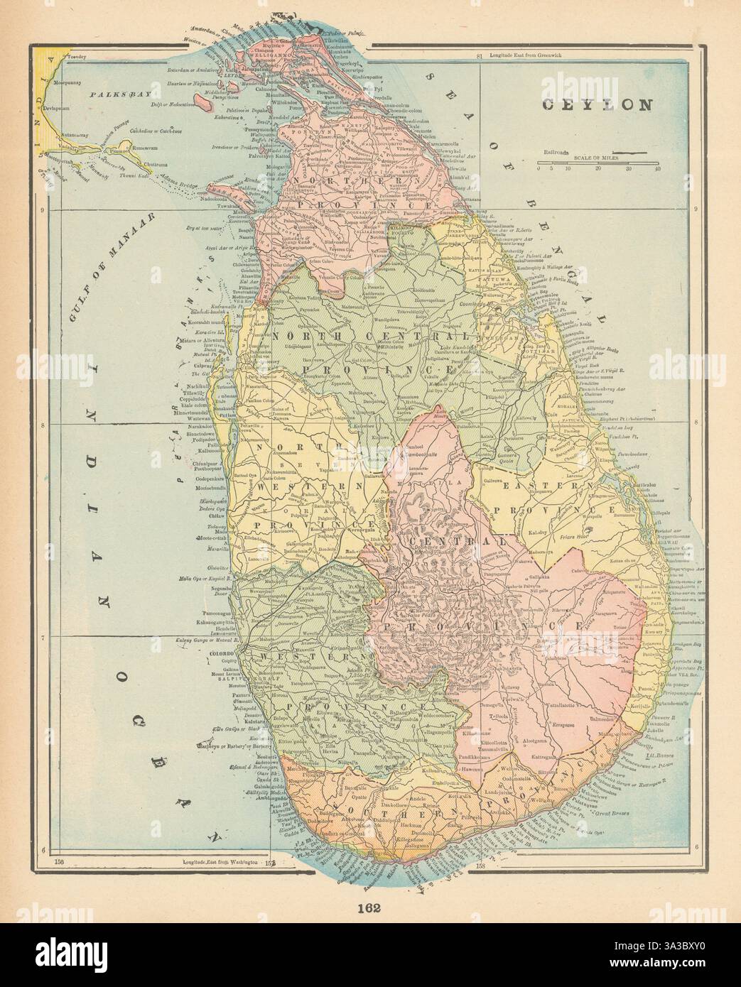 Ceylon. Sri Lanka in provinces. CRAM 1894 old antique vintage map plan ...