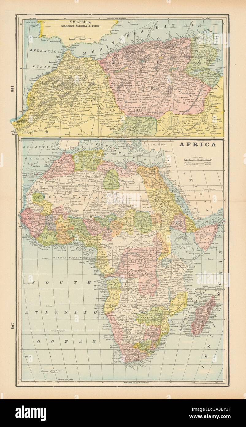 Africa. Kenya Galla. Tribal regions. Eminbey's province. CRAM 1894 old ...