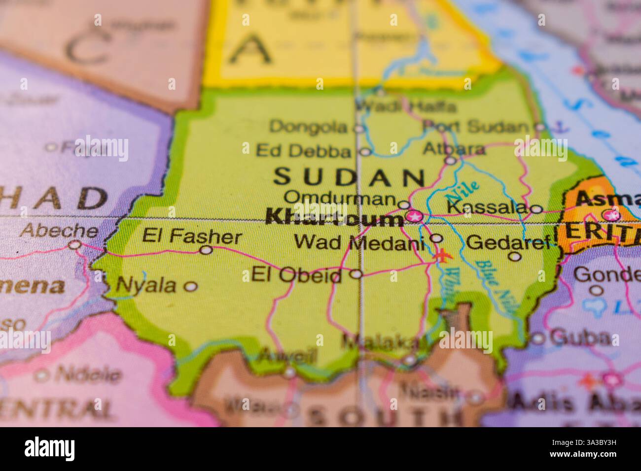 Khartoum map hi-res stock photography and images - Alamy