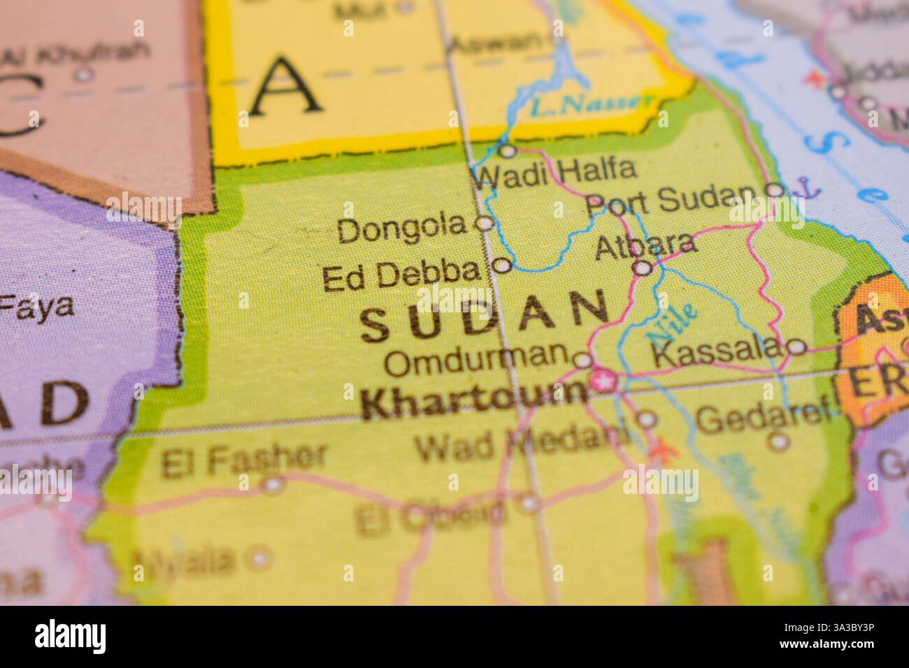 Sudan political map hi-res stock photography and images - Alamy