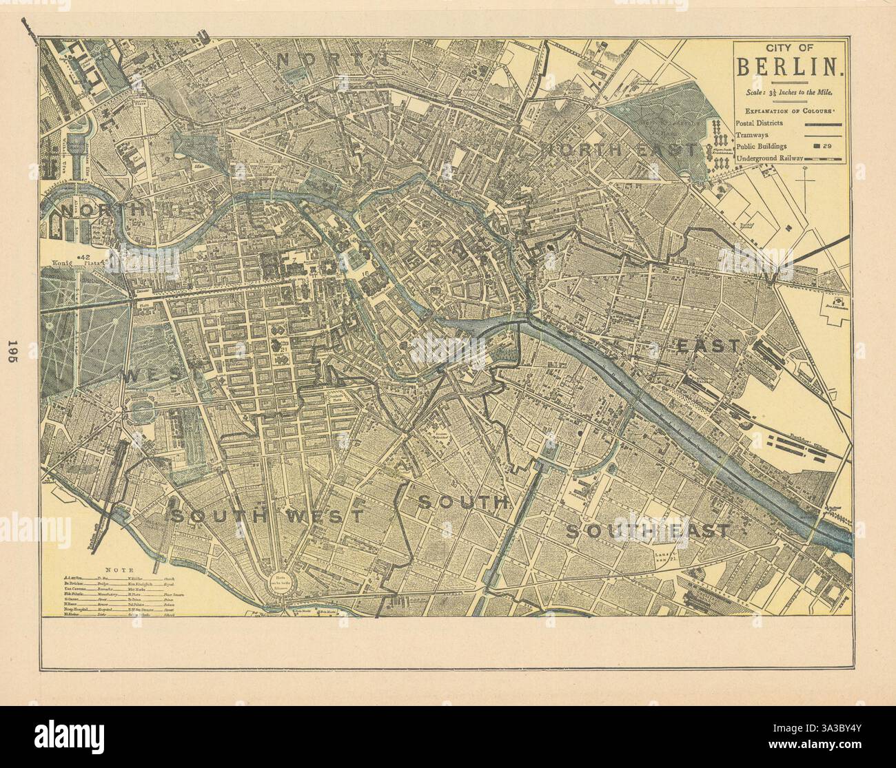 City of Berlin town city plan. Germany. CRAM 1894 old antique map chart ...