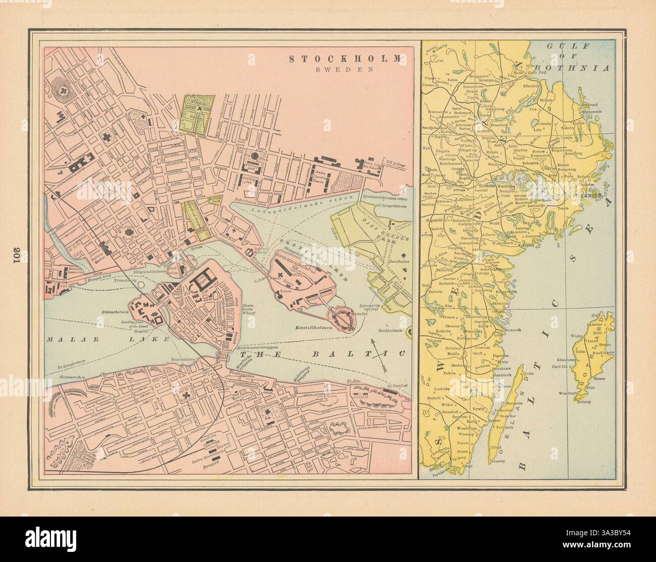 Stockholm town city plan. Sweden. CRAM 1894 old antique vintage map ...