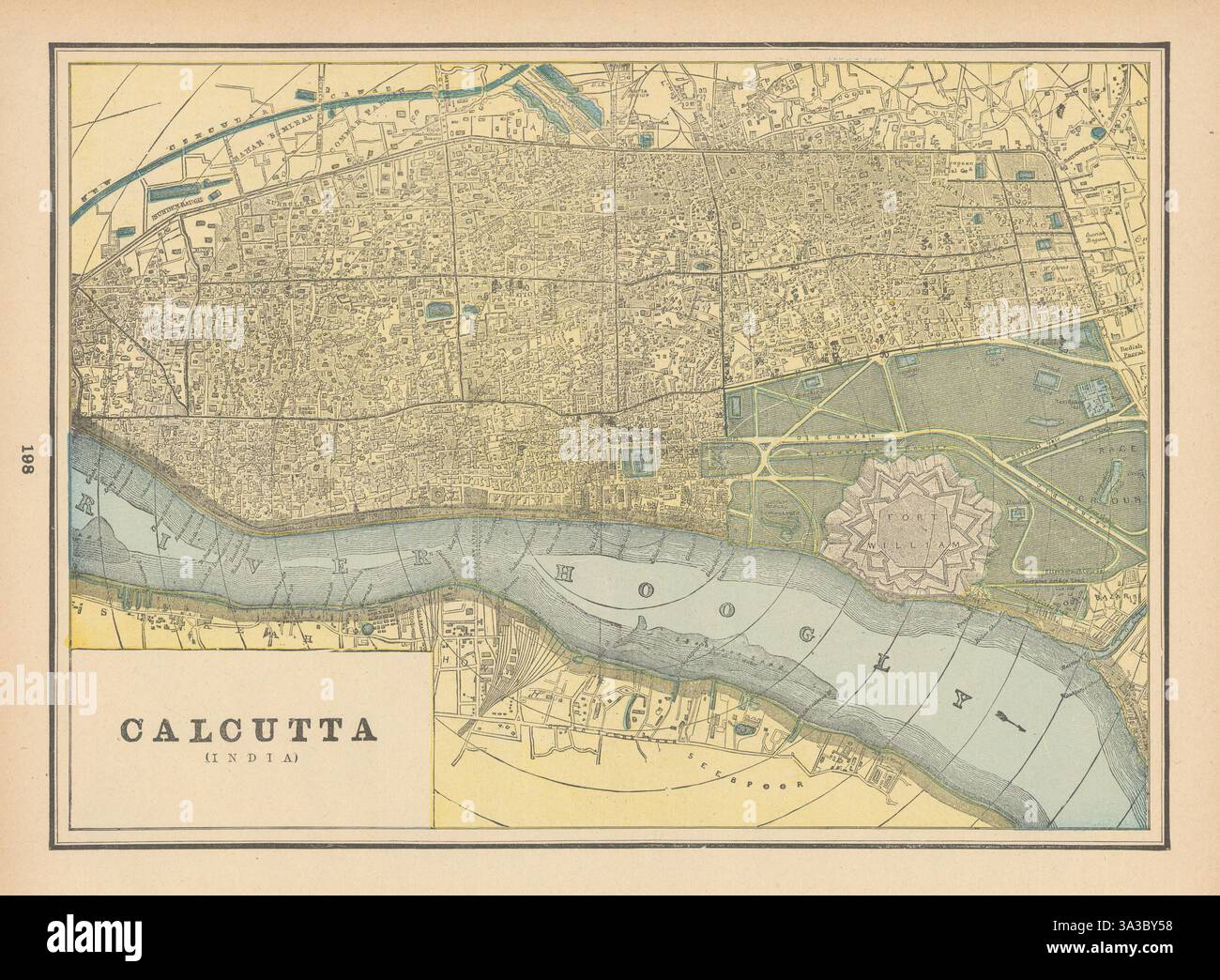 Calcutta town city plan. India. CRAM 1894 old antique vintage map chart ...