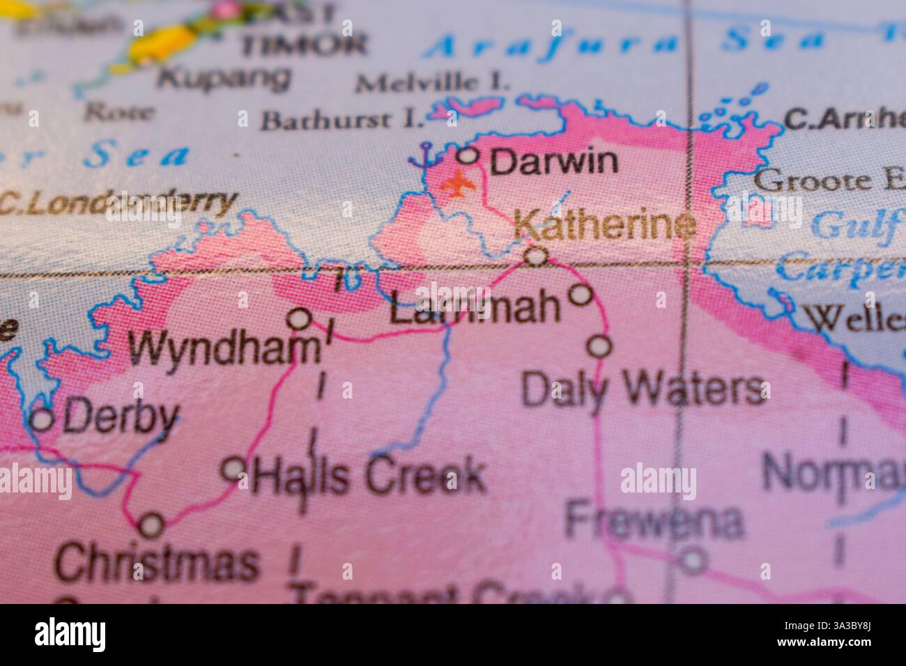 Katherine outline map hi-res stock photography and images - Alamy