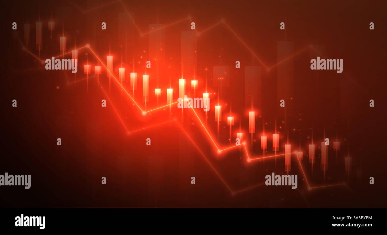 Stock and economic crisis graph background. Trade exchange, financial decrease Stock Vector ...