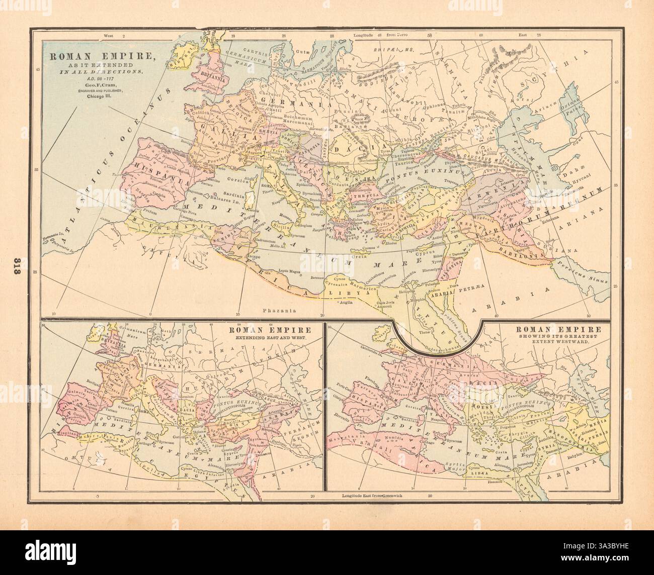 Map of the roman empire 117 hi-res stock photography and images - Alamy