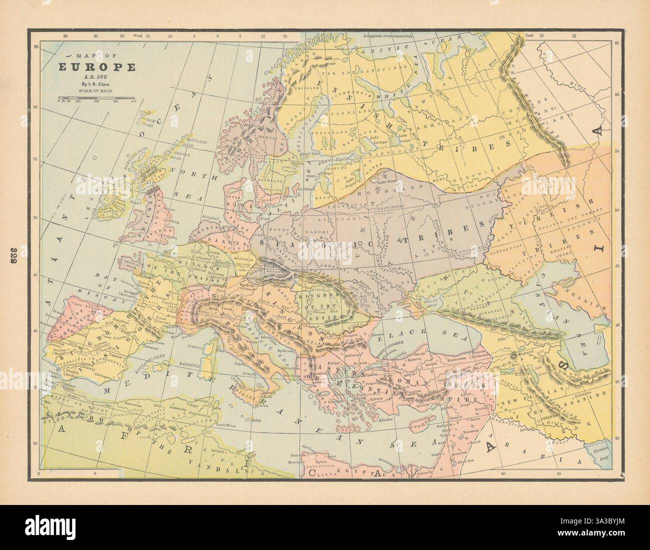 Europe 500 ad map hi-res stock photography and images - Alamy