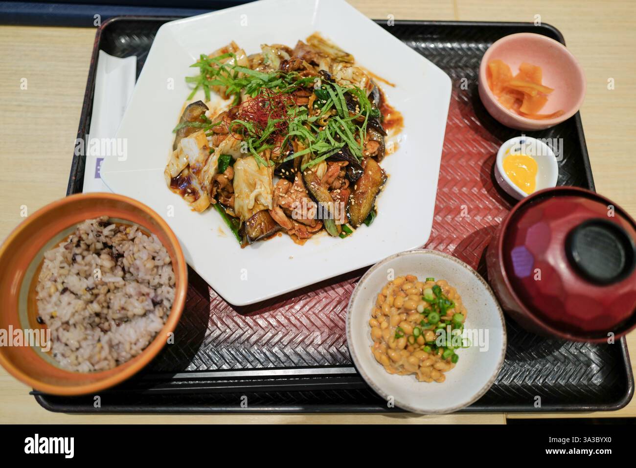 Set meals from a traditional Japanese restaurant Stock Photo - Alamy