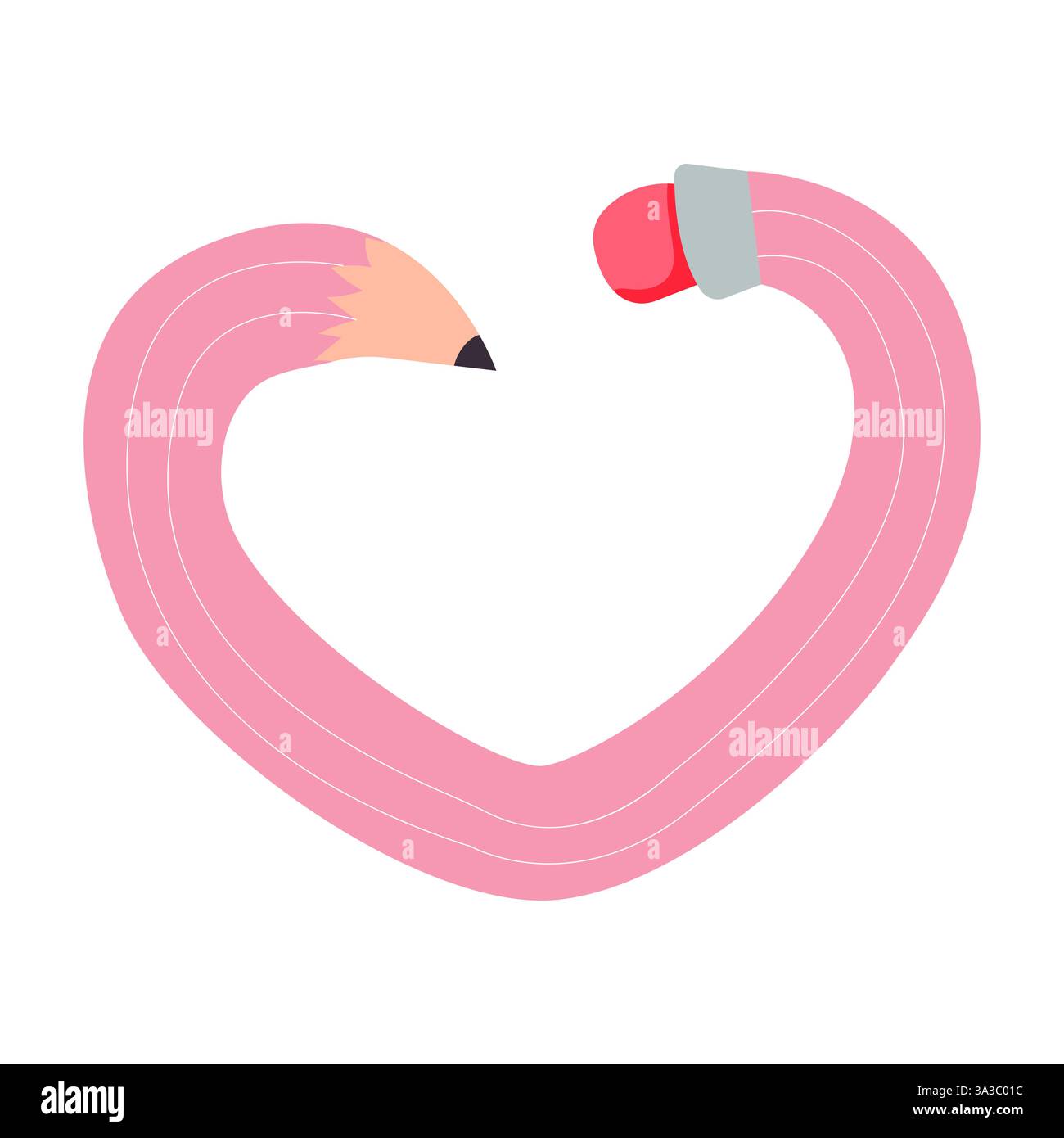 Twisted curved comic pencil doodle sketchy. Line hand drawn simple ...