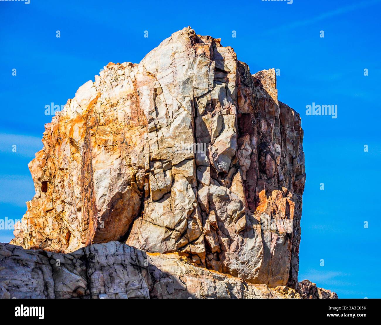 Puertollano's Iconic Stone: A Majestic Sentinel Under a Blue Sky Stock ...