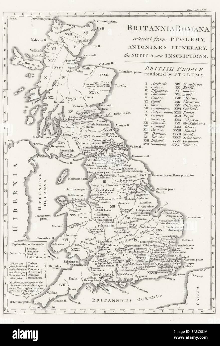 "Britannia Romana, collected from Ptolemy…". Roman Britain. John CARY ...