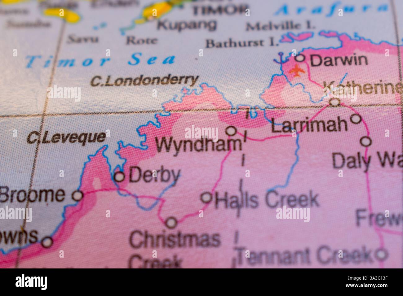 Wyndham On The World Map-Geo Political Map Stock Photo - Alamy