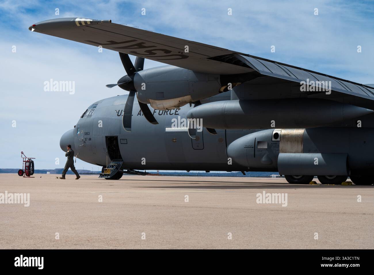 Col. Justin Diehl, 317th Airlift Wing commander, performs pre-flight ...