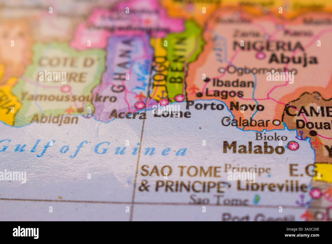 Lome On The World Map-Geo Political Map Stock Photo - Alamy
