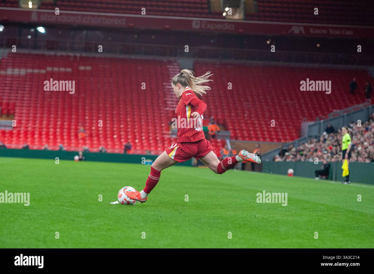 Liverpool, UK. 14th Mar, 2025. Anfield, Liverpool, England, March 14th ...