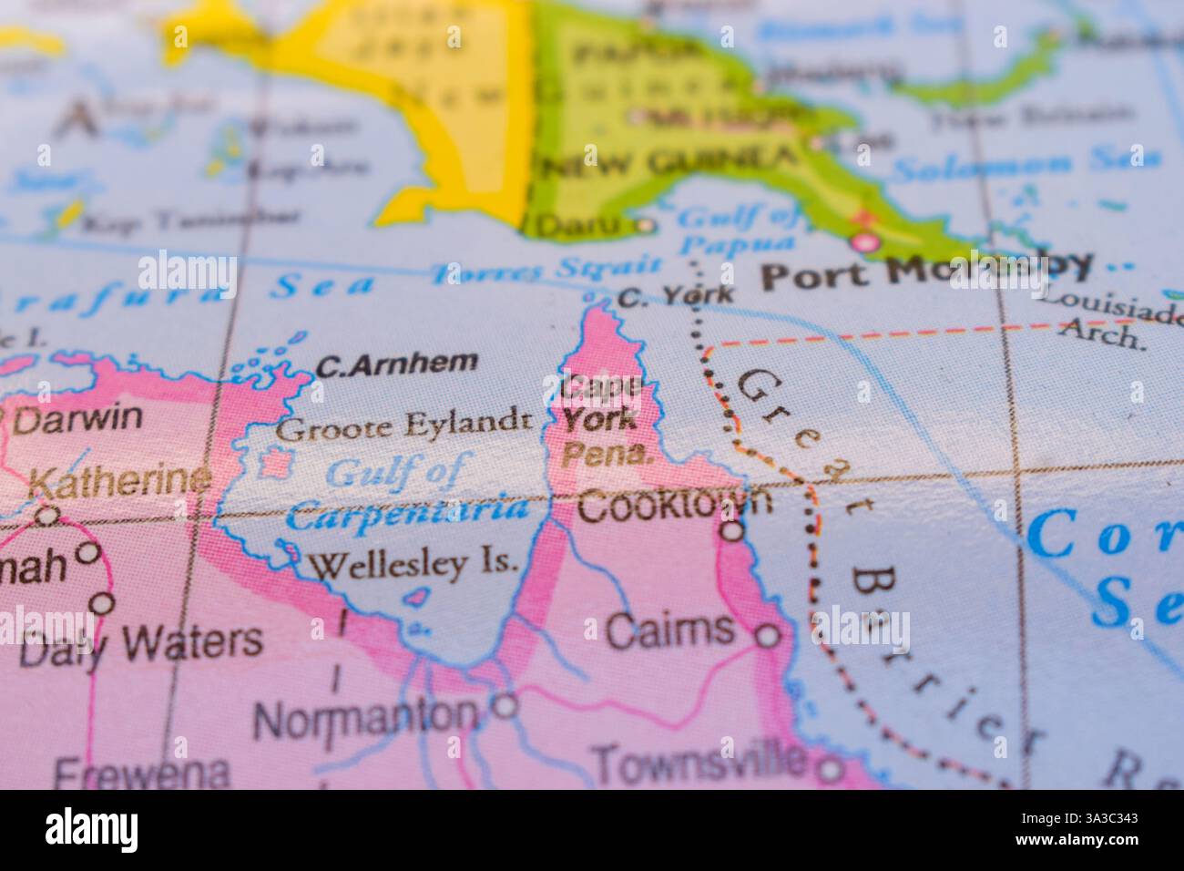 Groote Eylandr On The World Map-Geo Political Map Stock Photo - Alamy