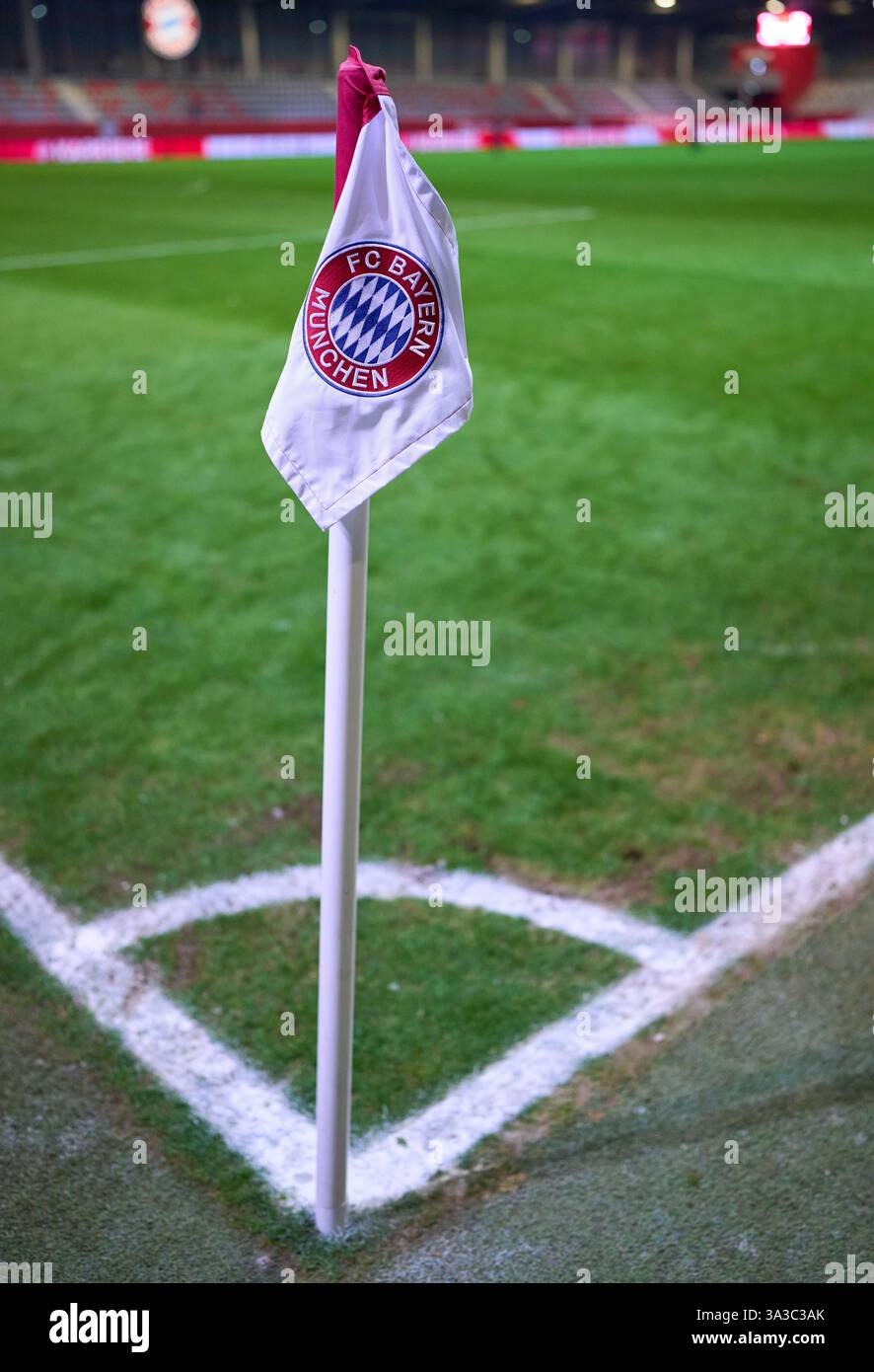 Munich, Germany. 14th Mar, 2025. beim Eckball Ecke, Eckfahne, corner ...