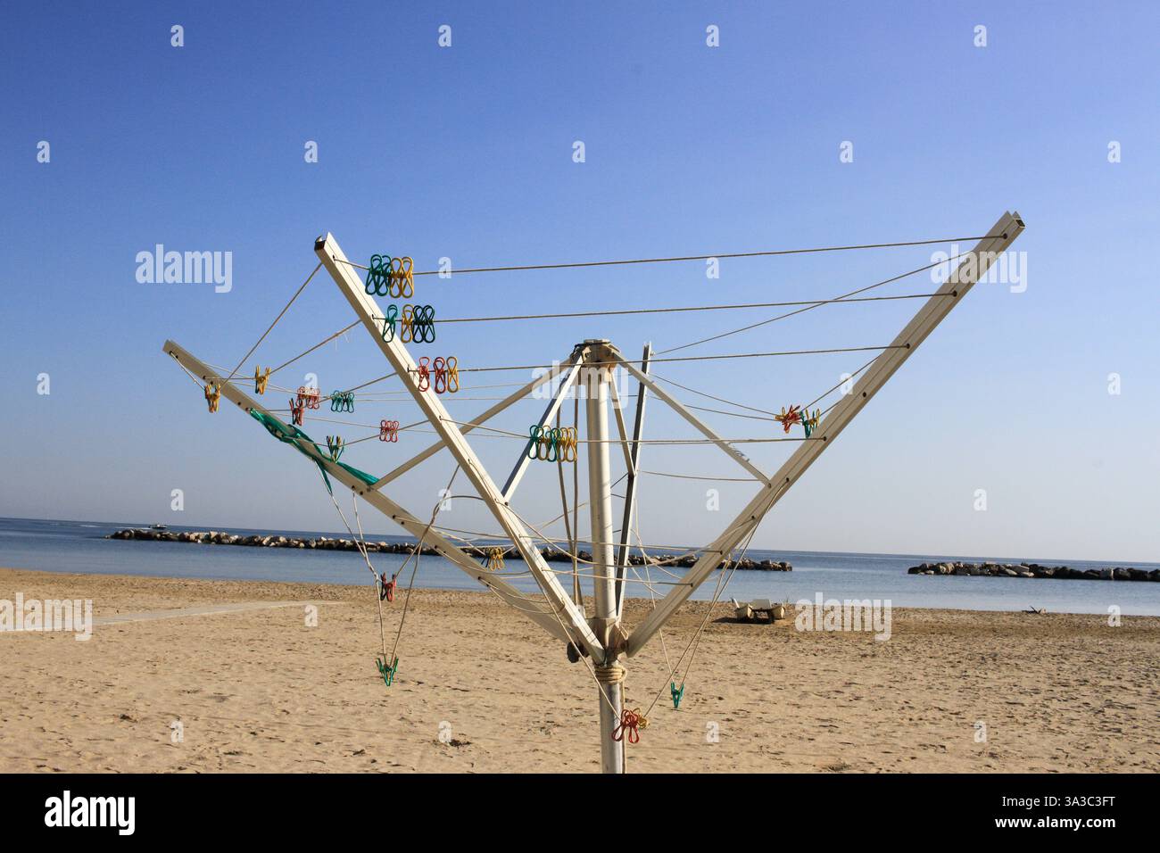 Walk on the beach between the bathing establishments closed after the ...