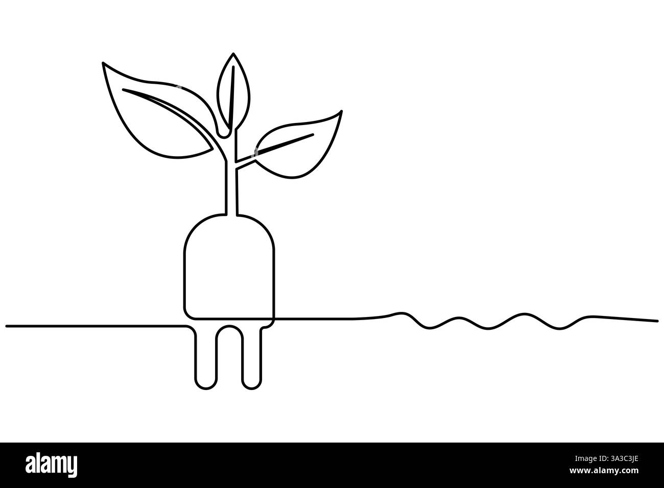 continuous Eco earth planet icon of world earth day of hand draw ...