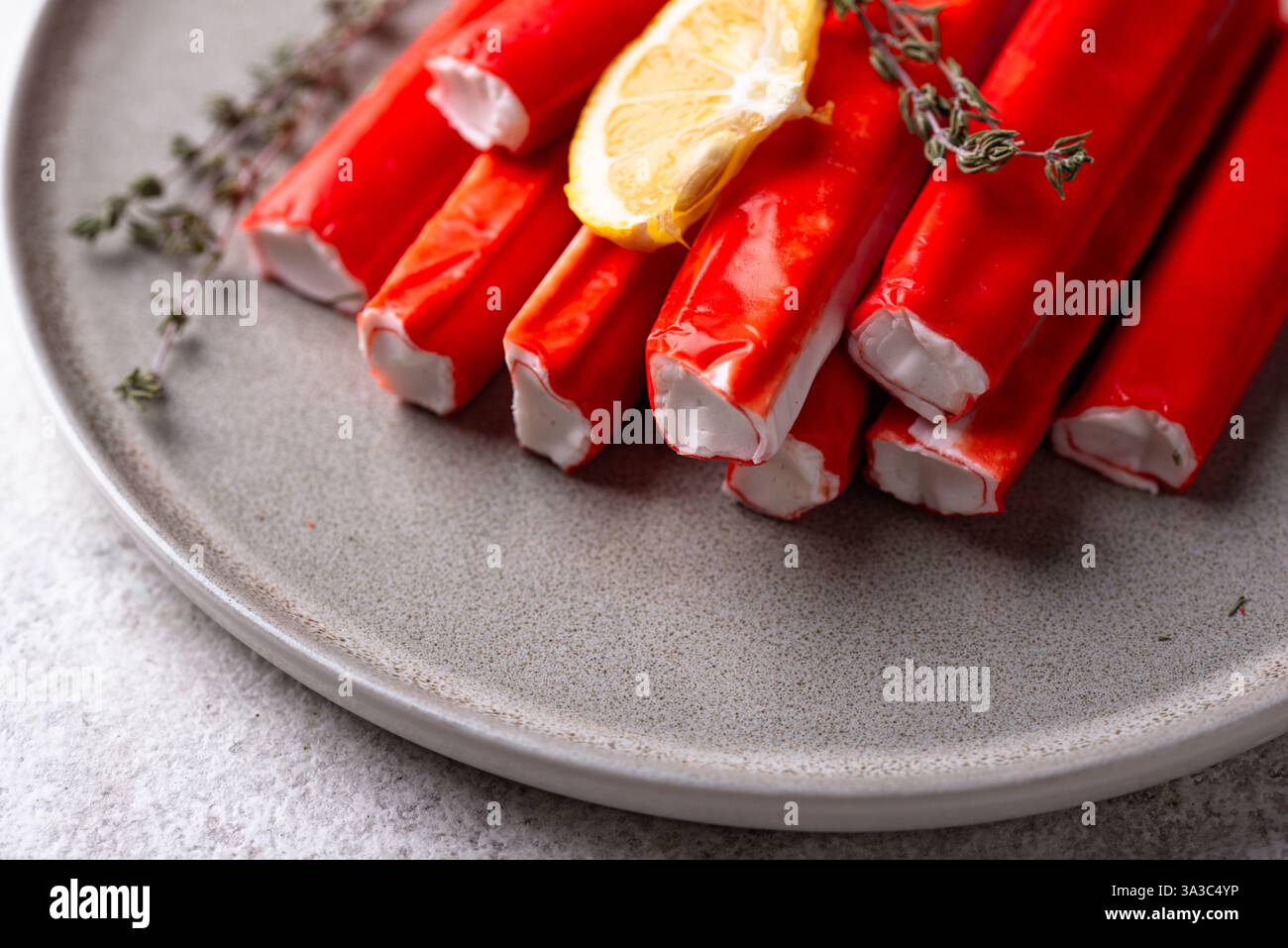 Surimi sticks from crab meat Stock Photo - Alamy