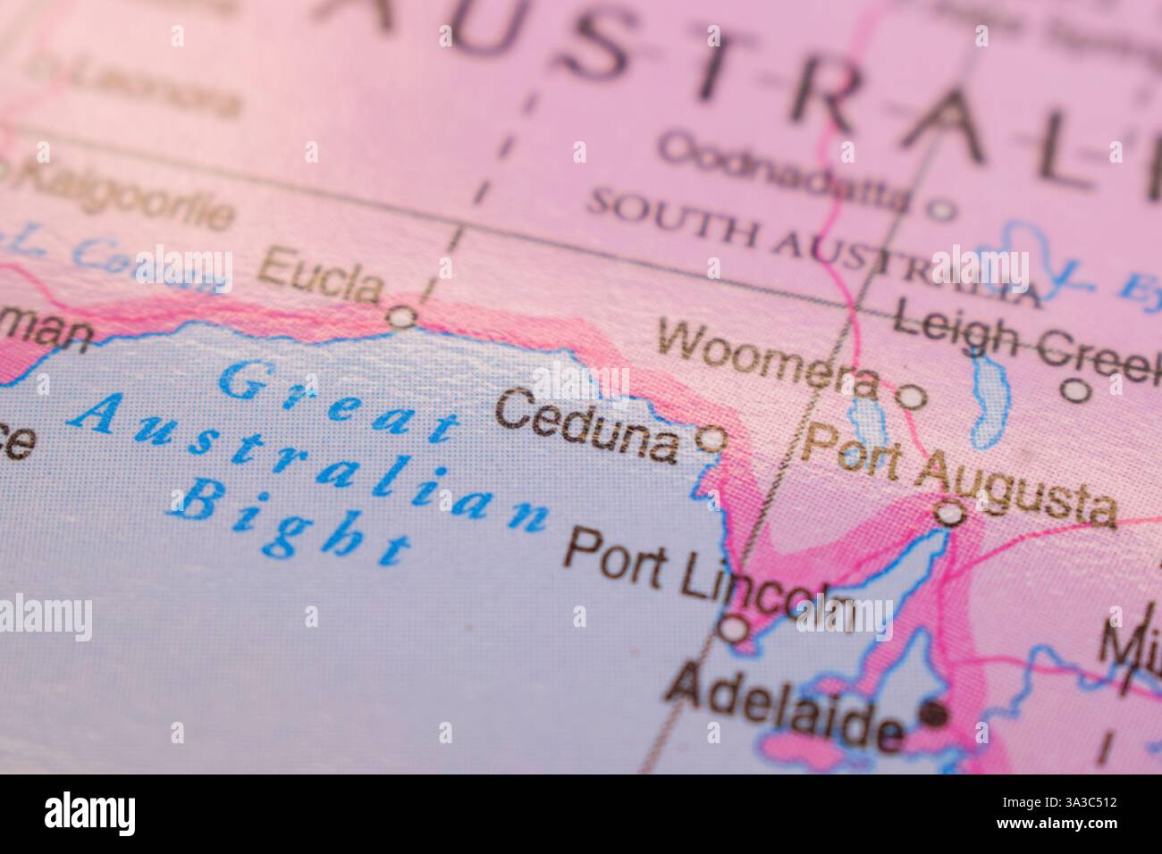 Ceduna On The World Map-Geo Political Map Stock Photo - Alamy