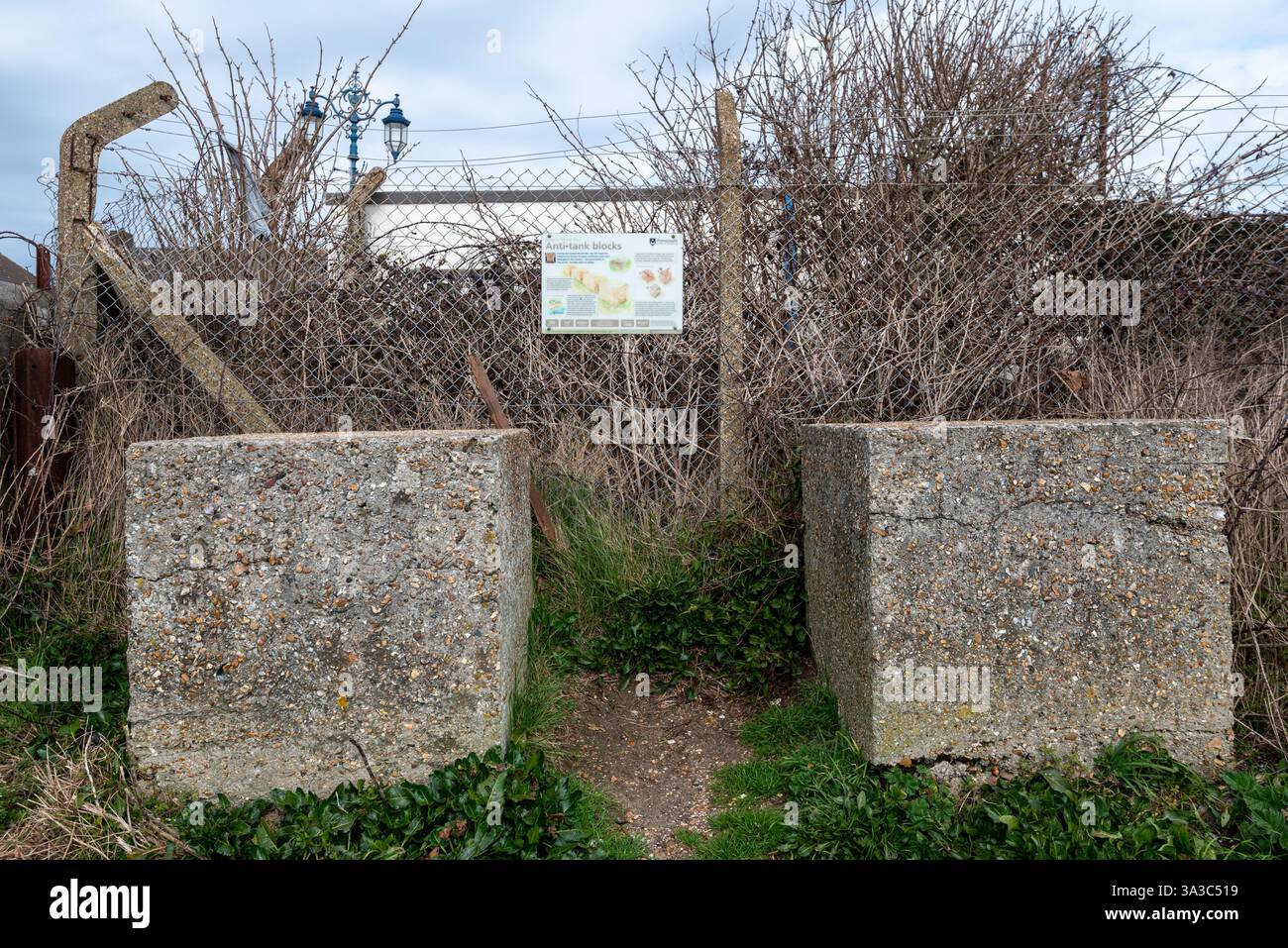 Anti tank blocks on Eastney beach in Portsmouth, left over from world ...