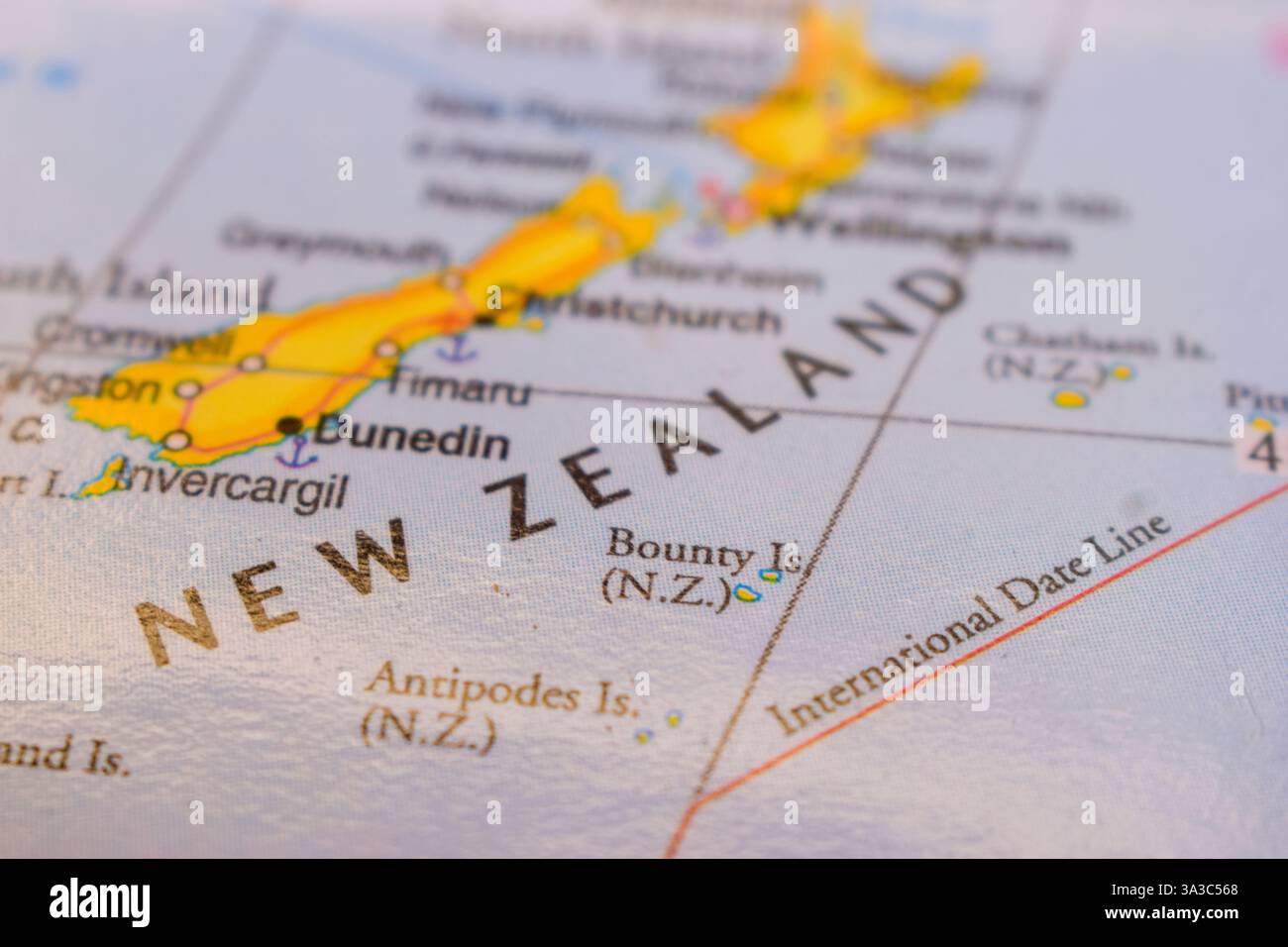 Bounty Is On The World Map-Geo Political Map Stock Photo - Alamy