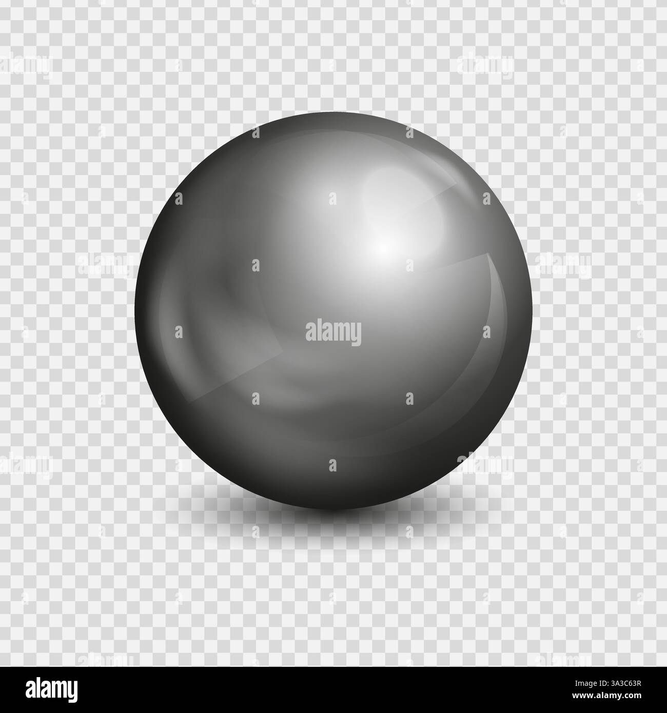 Metal chrome 3d sphere realistic on transparent background, Spherical ...