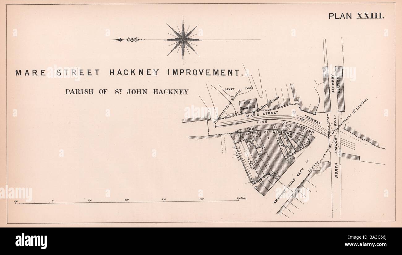 1879 Hackney Central. Mare Street & Amhurst Road widening 1898 old ...