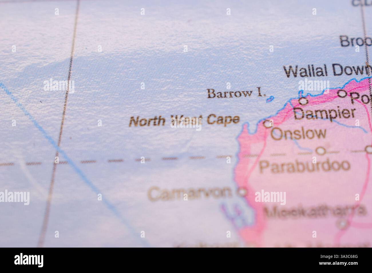 Barrow 1 On The World Map-Geo Political Map Stock Photo - Alamy